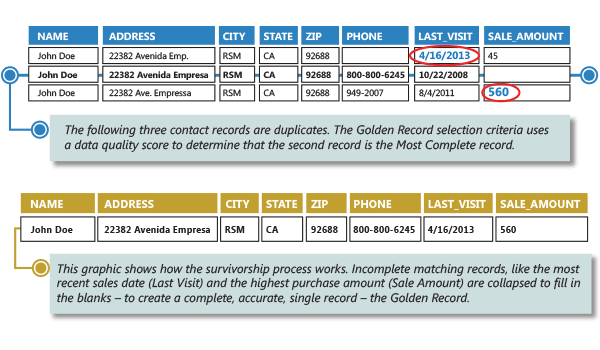 Data Matching: Golden Records and Survivorship