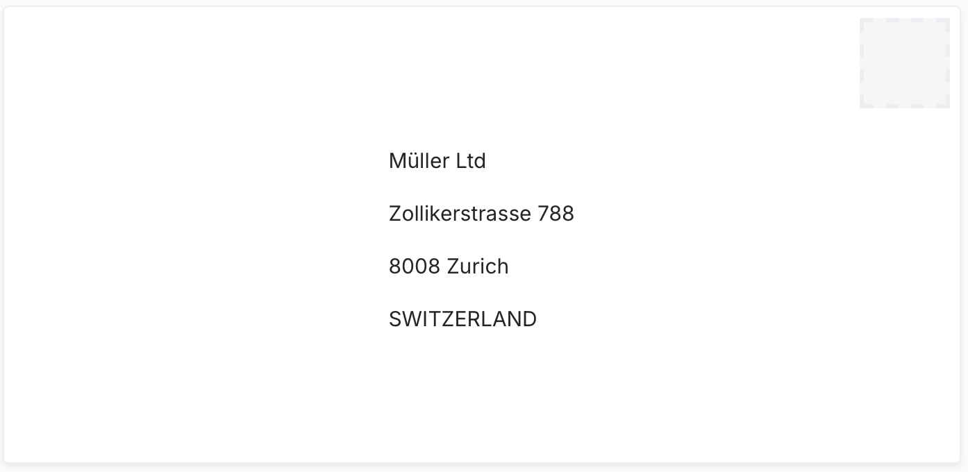 Switzerland Address Formats & Mailing Address Example & Country Info