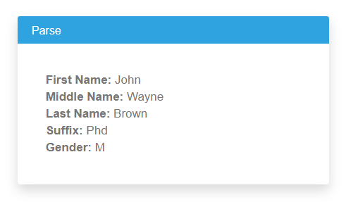 Name Verification & Gender Determination
